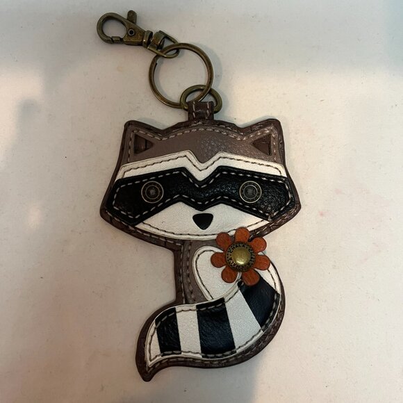 Chala | Bags | Chala Leather Fox Shoulder Cross Body Purse With Racoon ...